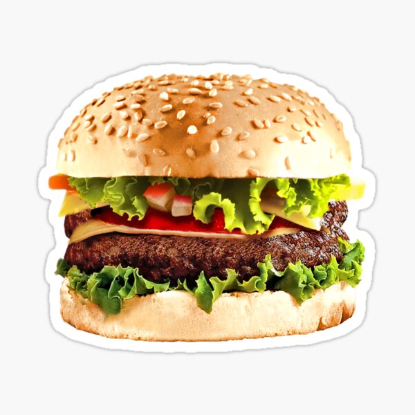 "Beef burger Hamburger " Sticker for Sale by bdanmartin | Redbubble