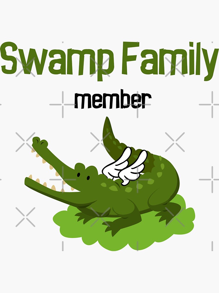 "Swamp Family!" Sticker for Sale by aj4787 | Redbubble