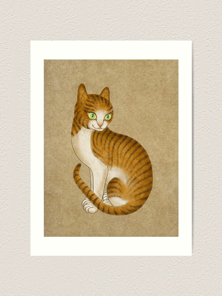 "Minhwa: A cat-type A (Korean traditional/folk art)" Art Print for Sale ...