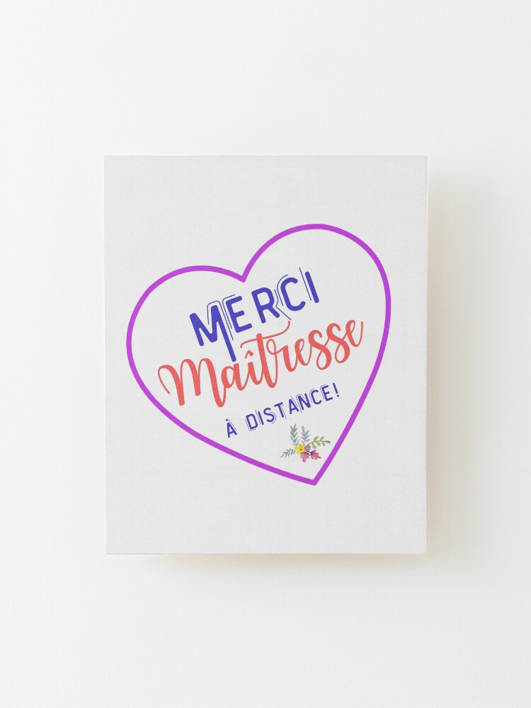 Impression montée « Merci Maîtresse à distance! », par Warij | Redbubble