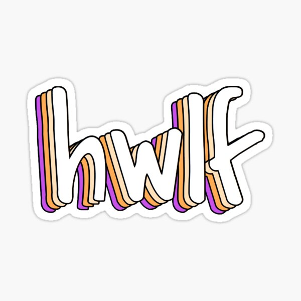 "he would love first x hwlf" Sticker by mansinone3 | Redbubble