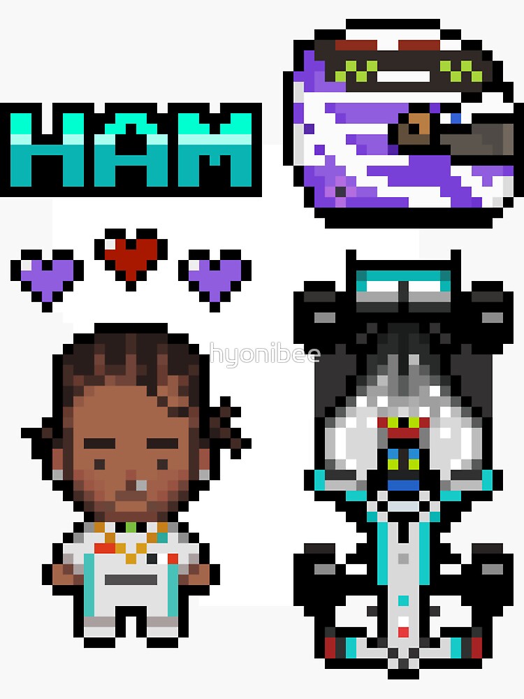 "Pixel Hamilton 2020" Sticker for Sale by hyonibee | Redbubble