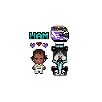 "Pixel Hamilton 2020" Sticker for Sale by hyonibee | Redbubble