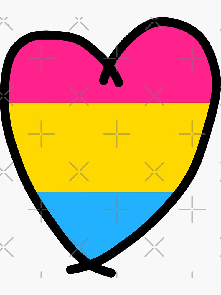 "Pansxual pride flag heart" Sticker for Sale by galaxina | Redbubble