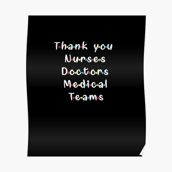 "Thank you messages for our Healthcare Heroes" Poster for Sale by ...