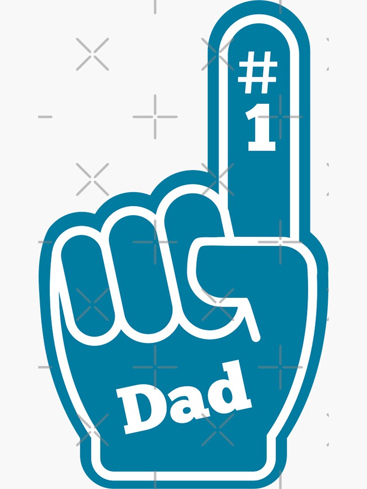 "No 1 Dad Foam Finger" Sticker for Sale by TwatDesign | Redbubble