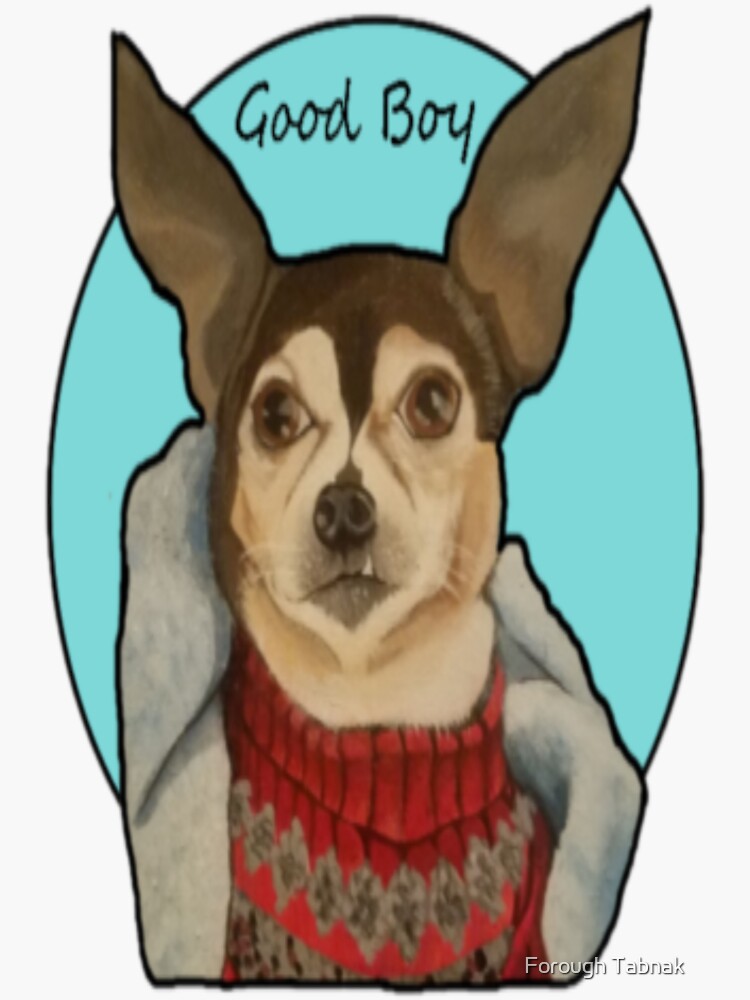 "Good Boy " Sticker for Sale by darya5000 | Redbubble