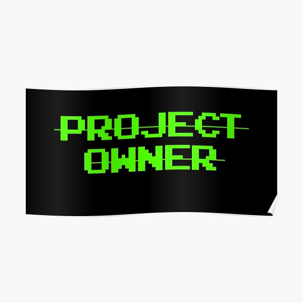 "Project owner" Poster for Sale by techrebel23 | Redbubble