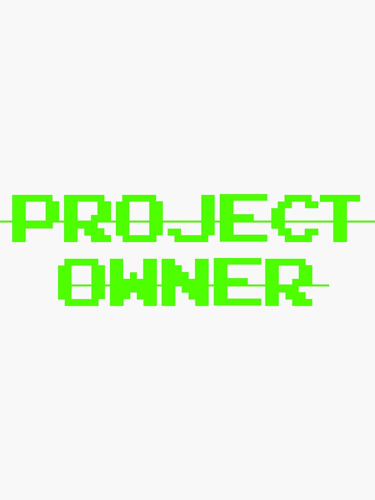 "Project owner" Sticker for Sale by techrebel23 | Redbubble