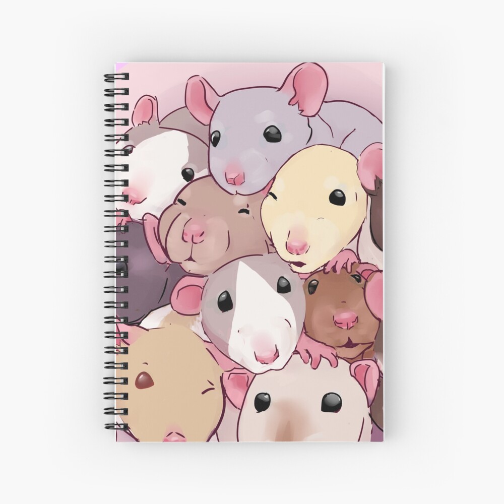 "Rat Pile" Spiral Notebook by Maikkai | Redbubble
