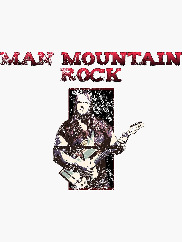 "Man Mountain Rock" Sticker by refbumptees | Redbubble
