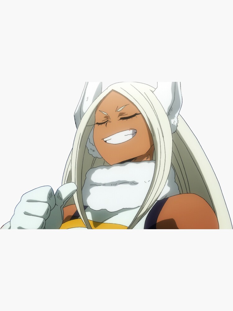 "Mirko smile" Sticker by snailhunter66 | Redbubble