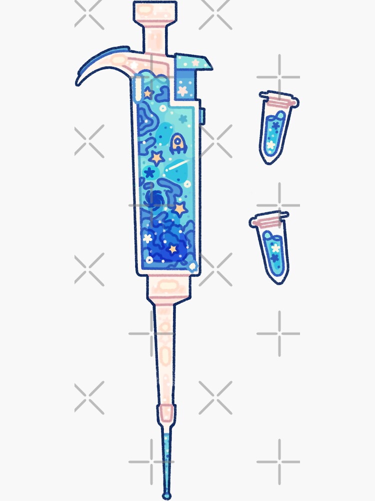 "Micropipette" Sticker by SilAchan | Redbubble