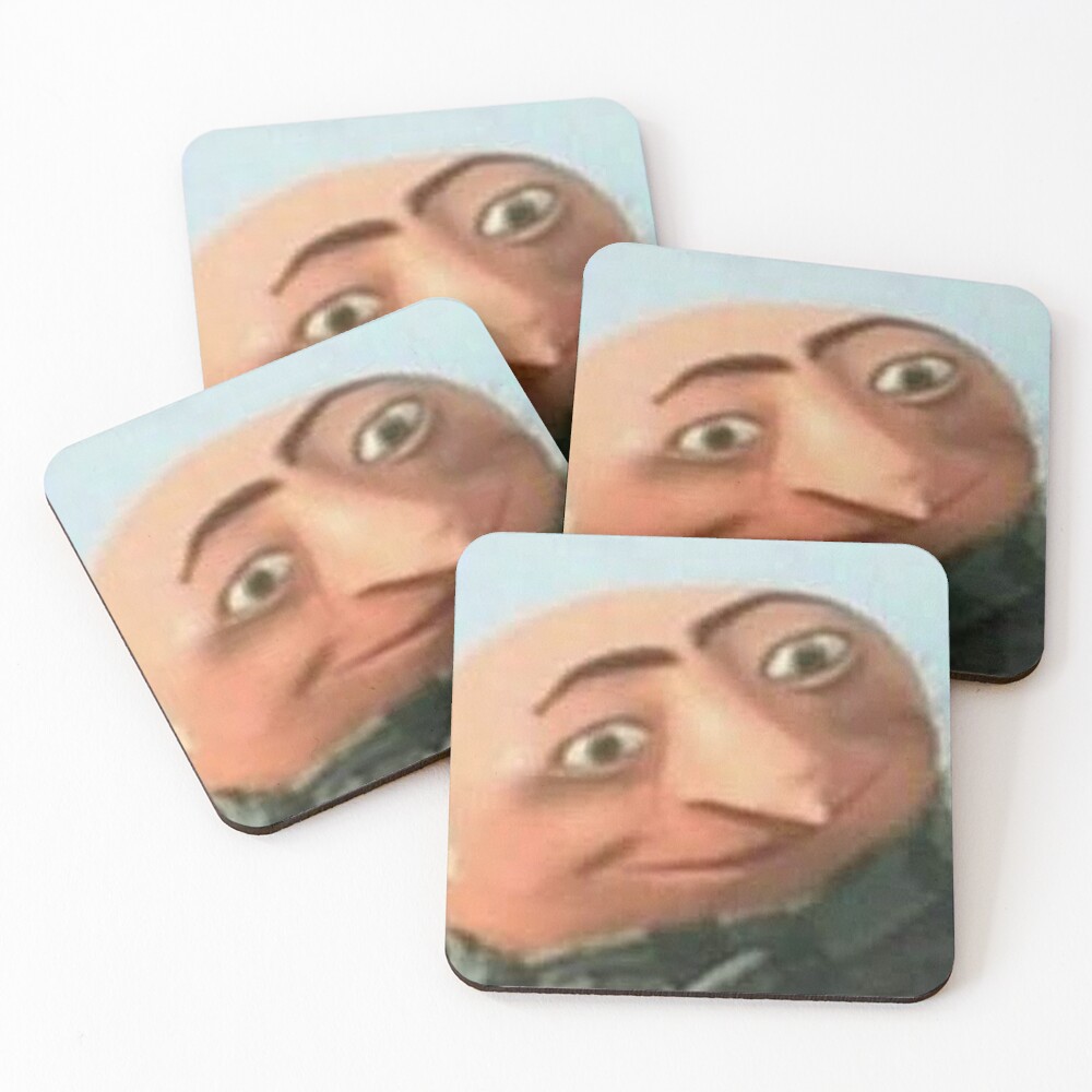 "Gru Meme Face" Coasters (Set of 4) by itsjustpeachy | Redbubble