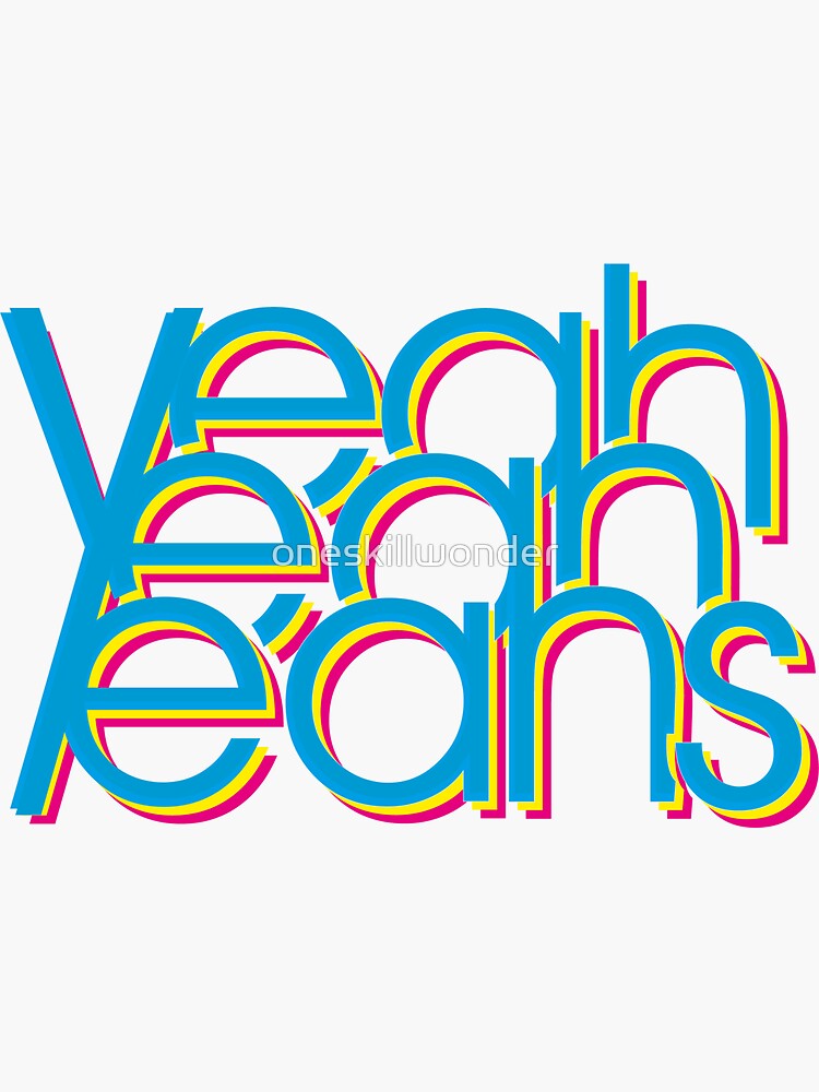 "Yeah Yeah Yeahs 2" Sticker for Sale by oneskillwonder | Redbubble