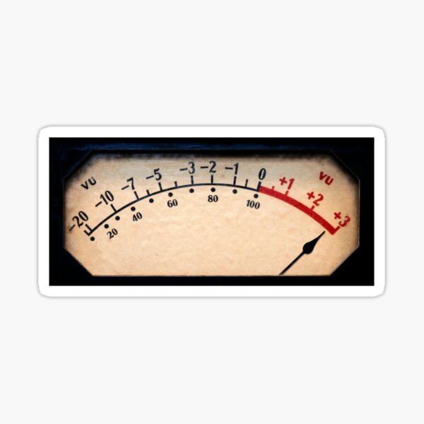 "VU Meter" Sticker for Sale by Mystalope | Redbubble