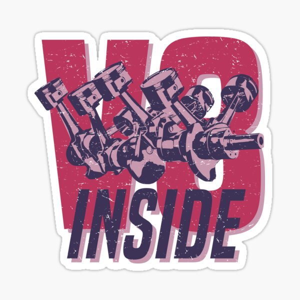 "V8 Engine " Sticker by studio838 | Redbubble