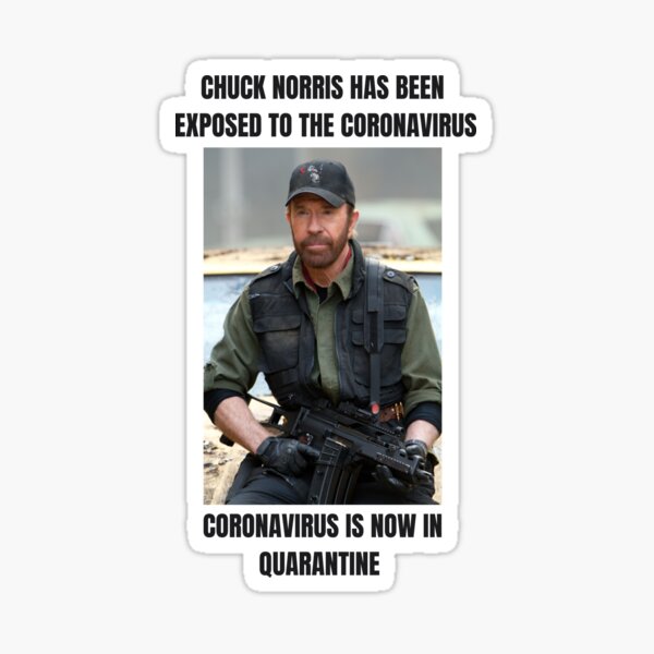 Chuck Norris Coronavirus Stickers | Redbubble