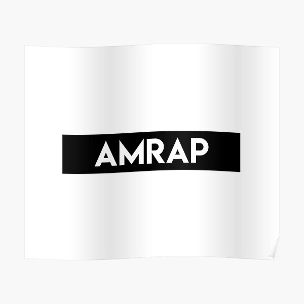 Poster « AMRAP Powerlifting / Haltérophilie en noir et blanc », par ...