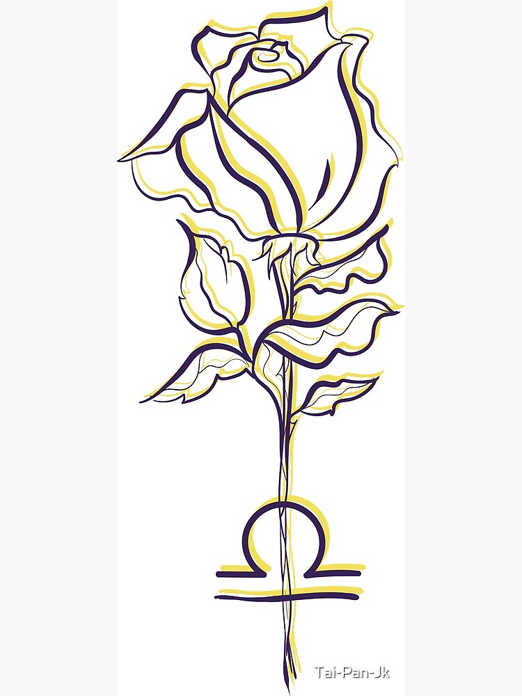 Lámina fotográfica «Libra Rosa blanca | Signo del zodiaco | Simbolismo ...