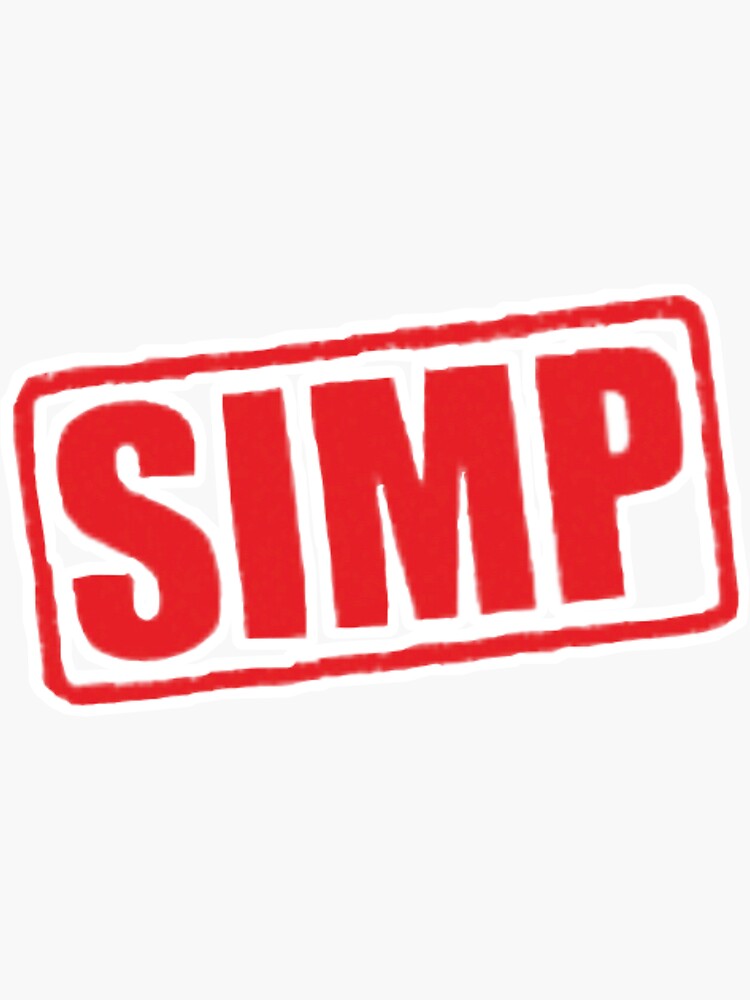 "Simp sticker" Sticker for Sale by Aesthetics1kyye | Redbubble