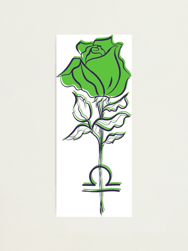 Lámina fotográfica «Libra Rosa blanca | Signo del zodiaco | Simbolismo ...