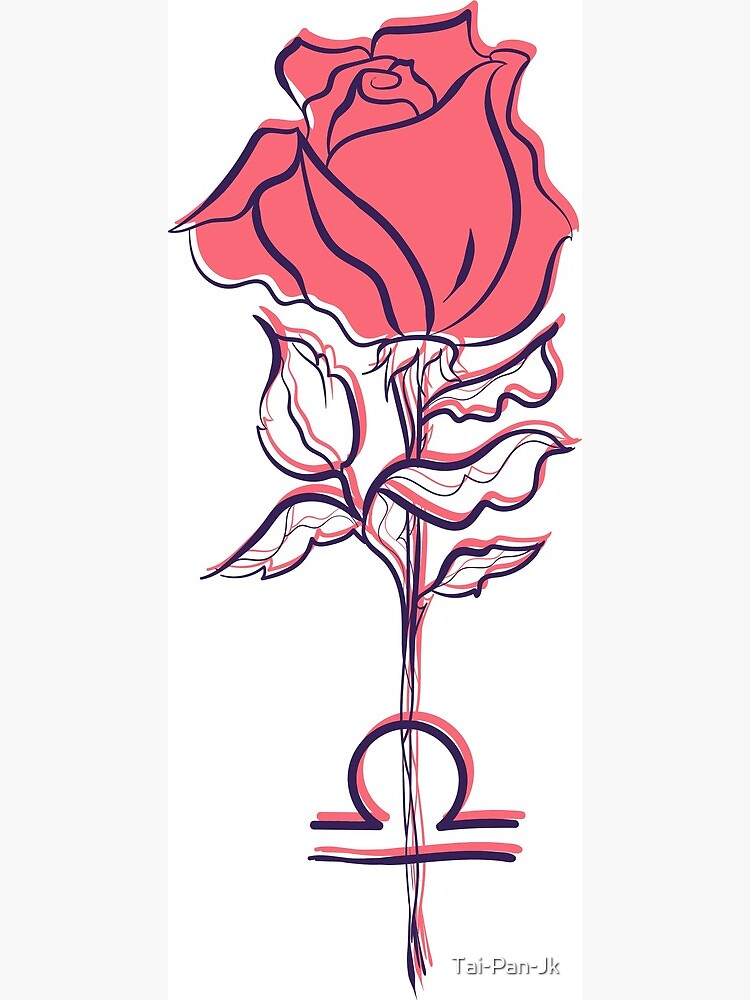 Lámina fotográfica «Libra Rosa blanca | Signo del zodiaco | Simbolismo ...