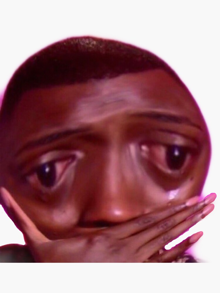 "Crying distorted meme" Sticker for Sale by Aesthetics1kyye | Redbubble