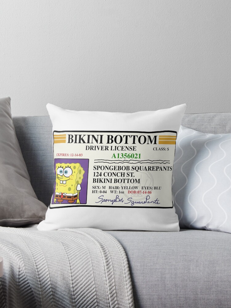 "Bikini Bottom Drivers License " Sticker for Sale by joshhoffman ...