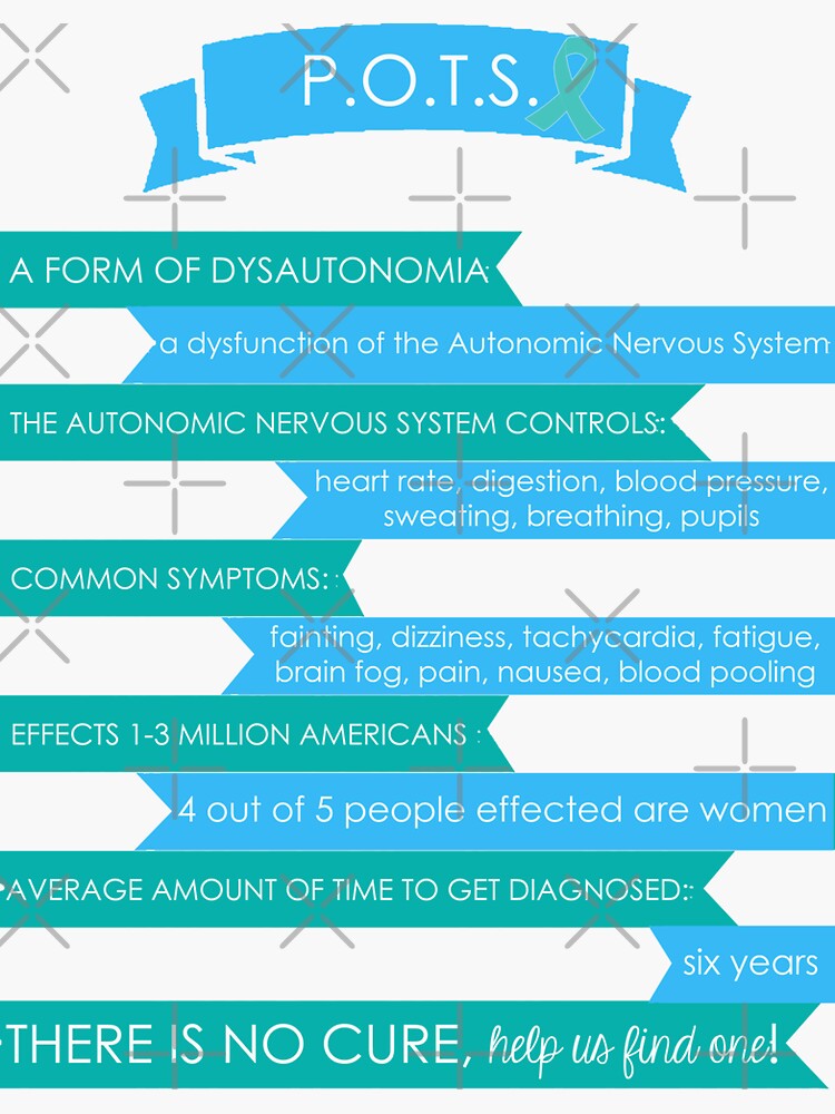 "POTS Facts" Sticker for Sale by purrfectpixx | Redbubble