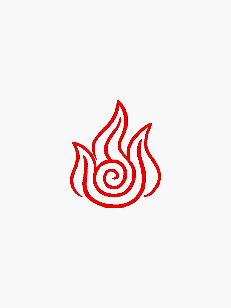 "Red Fire Symbol" Sticker for Sale by yellowflamingos | Redbubble