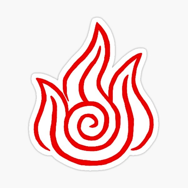 "Red Fire Symbol" Sticker for Sale by yellowflamingos | Redbubble