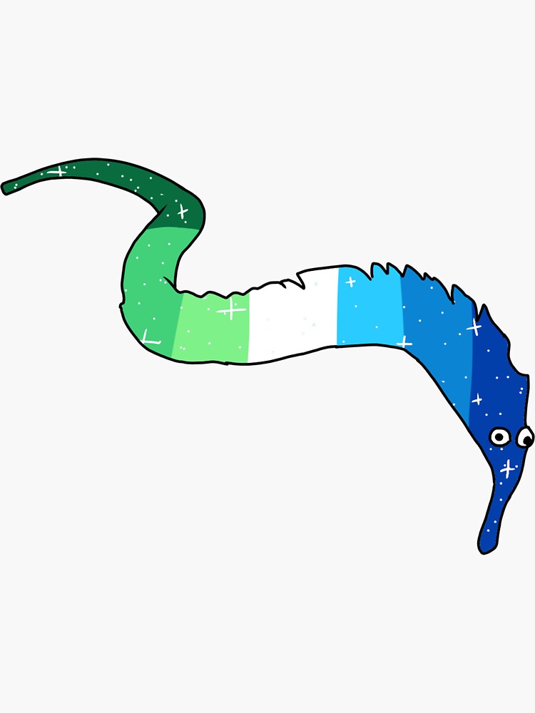 "MLM flag pride worm" Sticker for Sale by Zaanimations | Redbubble