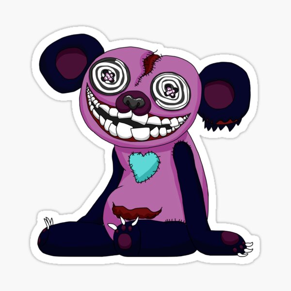 "Toothy bear." Sticker by NSaniTea | Redbubble