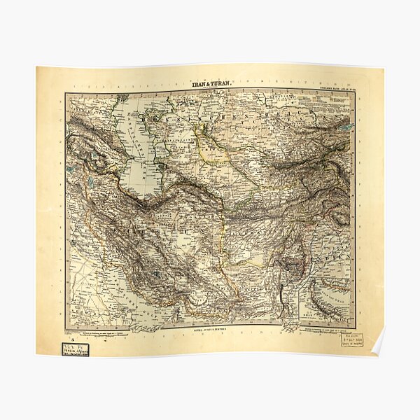 "Iran & Turan Map (1891)" Poster by allhistory | Redbubble