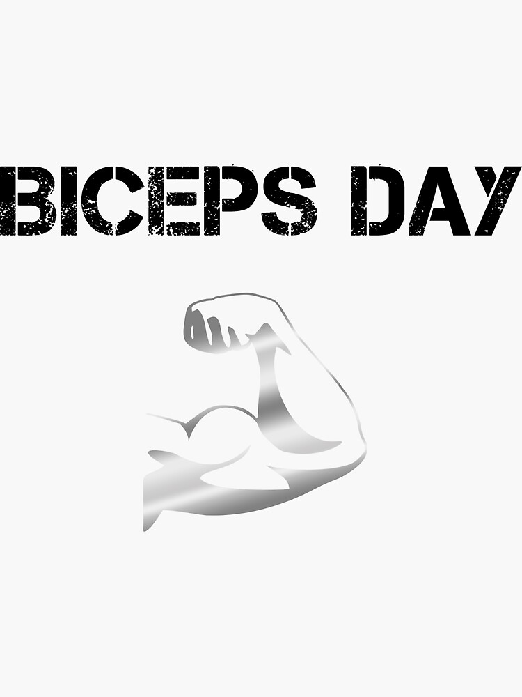 "Biceps day" Sticker by RosalinaRV | Redbubble