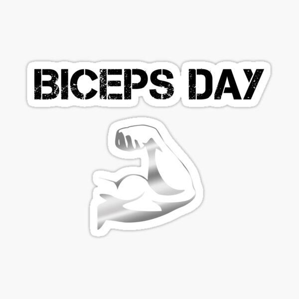 "Biceps day" Sticker by RosalinaRV | Redbubble