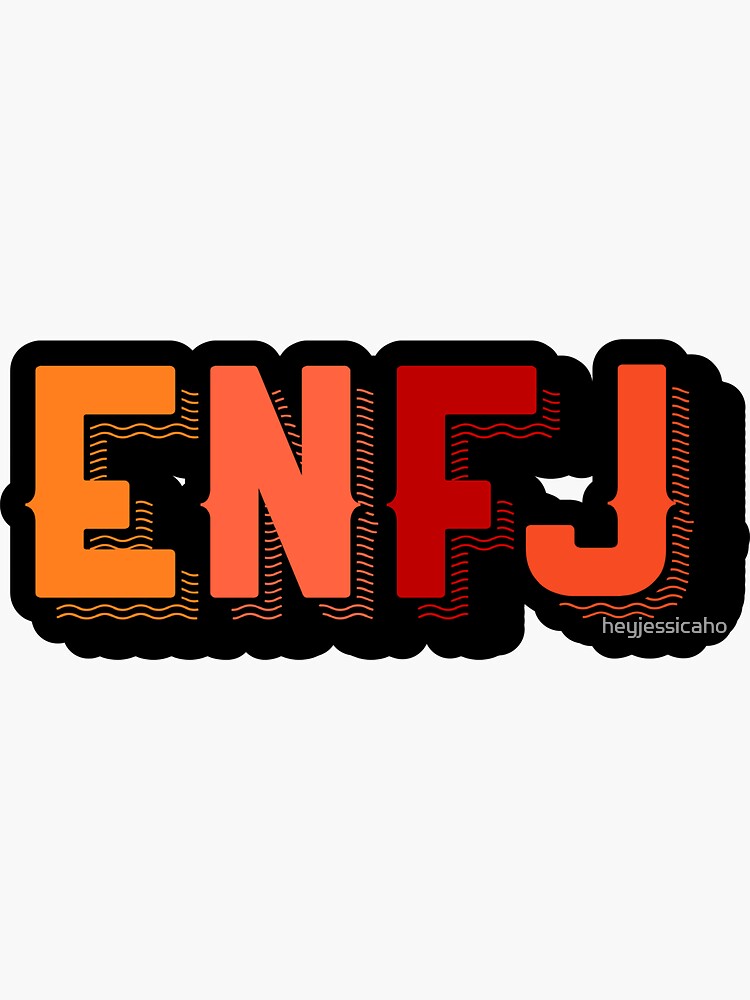 "ENFJ MYERS-BRIGGS TYPE GRAPHIC" Sticker by heyjessicaho | Redbubble
