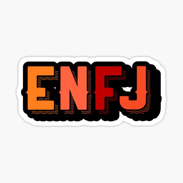 "ENFJ MYERS-BRIGGS TYPE GRAPHIC" Sticker by heyjessicaho | Redbubble