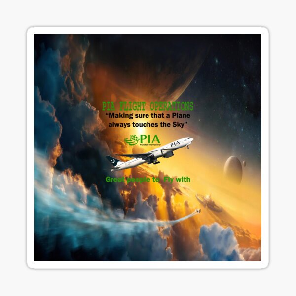 "PIA FLIGHT OPERATIONS " Sticker for Sale by BIA111 | Redbubble