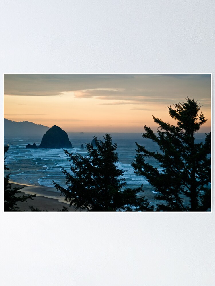 "Haystack Rock at Dawn" Poster by mtbearded1 | Redbubble