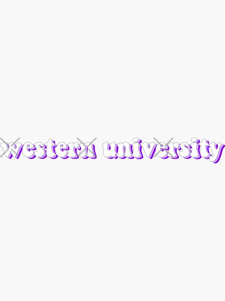 "Western University Retro White " Sticker for Sale by samanthaprice ...