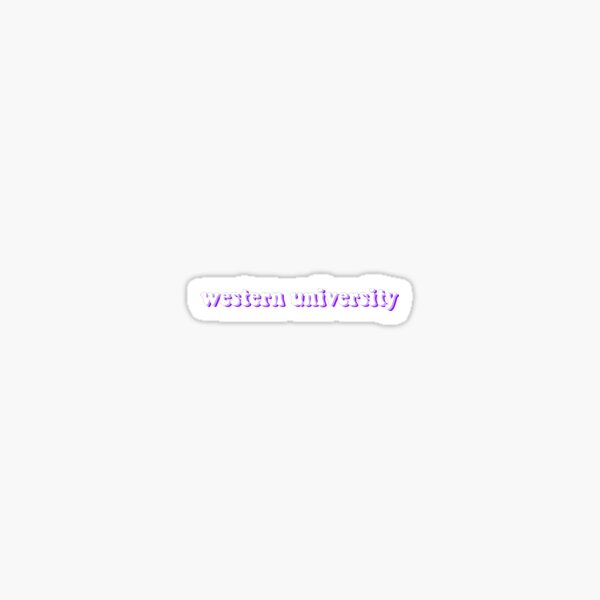 "Western University Retro White " Sticker for Sale by samanthaprice ...