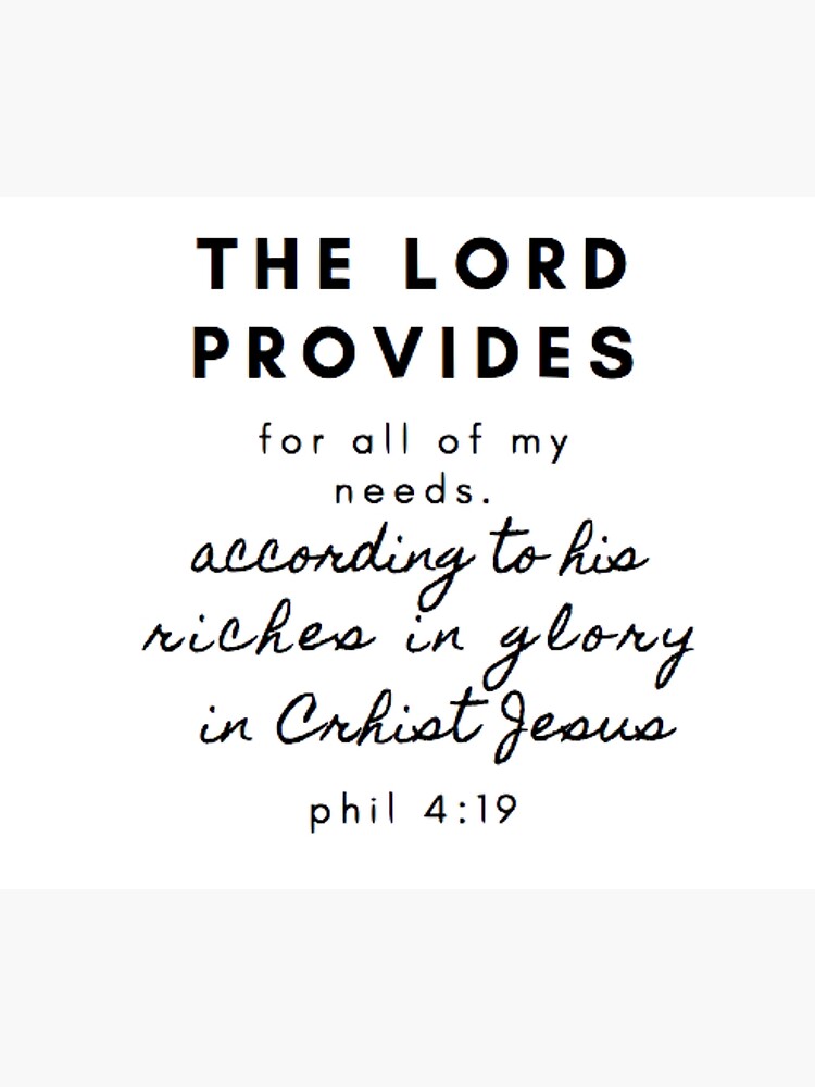 "The Lord is my provider." Poster by yyrom445 | Redbubble