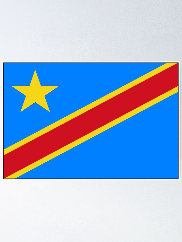 "Flag of the Democratic Republic of Congo (past Zaire)" Poster for Sale ...