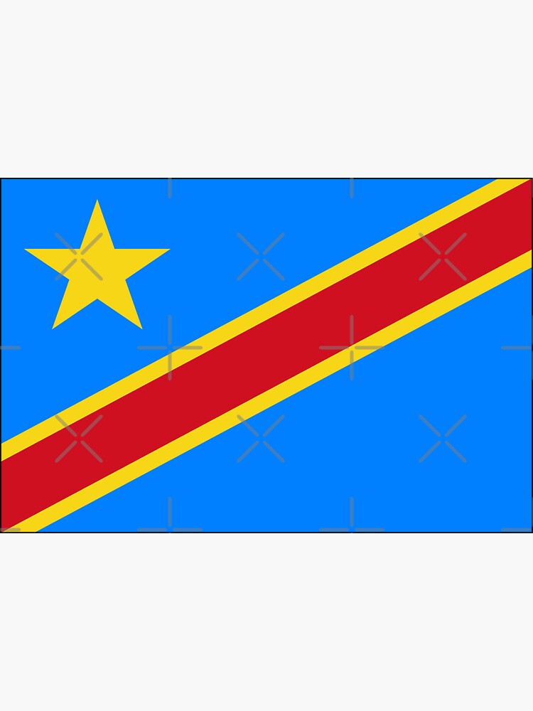 "Flag of the Democratic Republic of Congo (past Zaire)" Sticker for ...