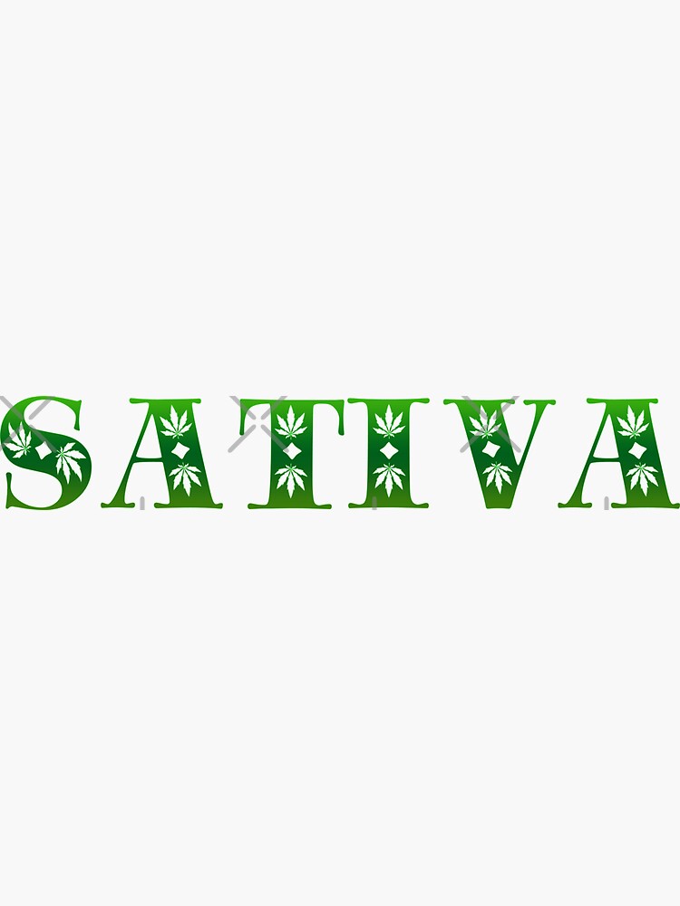 "Sativa" Sticker for Sale by SashaRusso | Redbubble