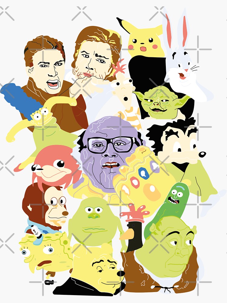 Pegatina «Ultimate Meme Collage» de M3Me5 | Redbubble
