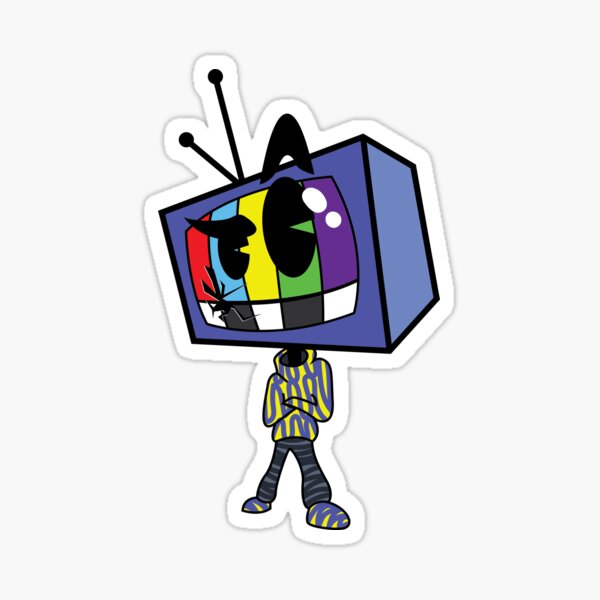 "Cartoon TV Graphic" Sticker by javllinbyjax | Redbubble