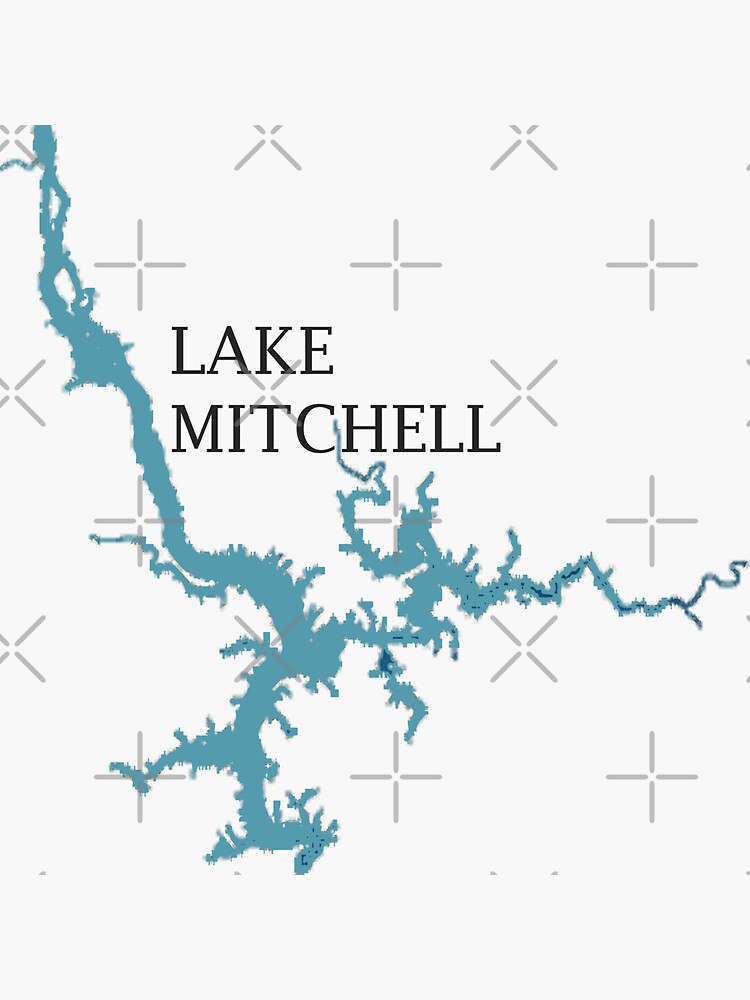 "Lake Mitchell Alabama" Sticker for Sale by Statepallets | Redbubble